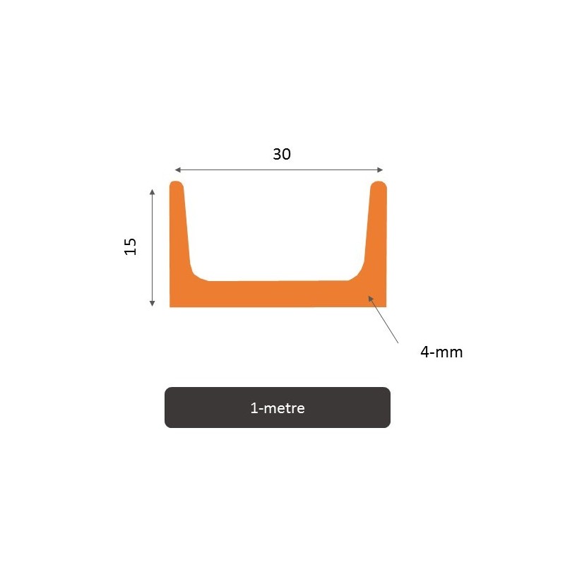 Fer U acier dimensions 100x50 Longueur en mètre 1 metre Epaisseur en mm ...