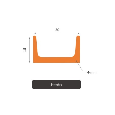 Fer U acier dimensions 100x50 Longueur en mètre 1 metre Epaisseur en mm ...