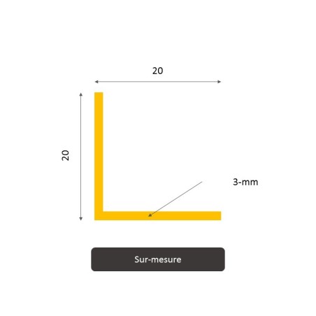Cornière en inox 304 L au mètre - Livraison à domicile en France ...